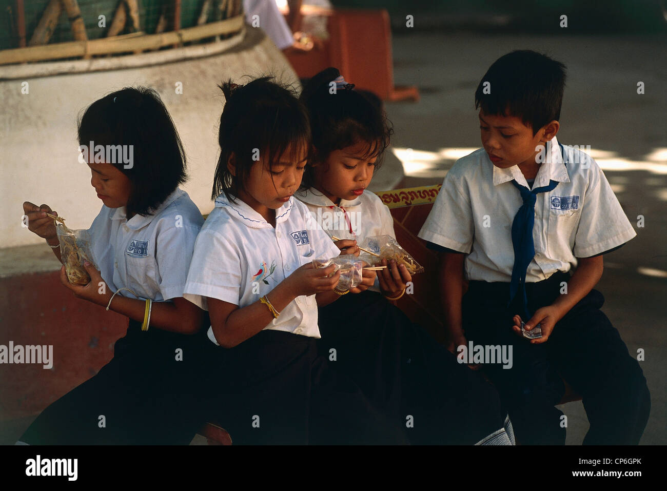 Laos - Vientiane (Viangchan), a primary school in the grounds of Vat ...