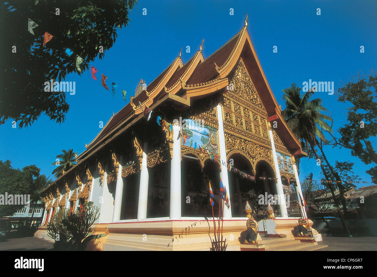 Laos - Vientiane (Viangchan), the Buddhist temple in Peng (Inpeng Vat ...