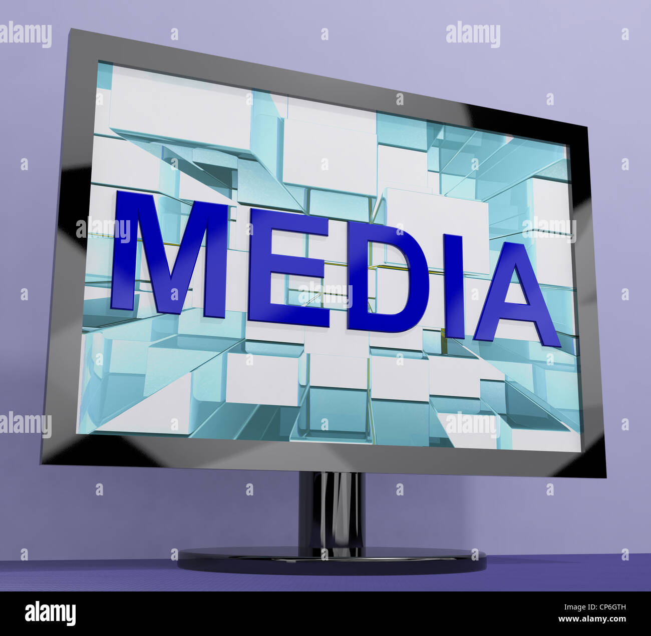 Media Word On Monitor Shows Internet OrTelevision Broadcasting Stock ...