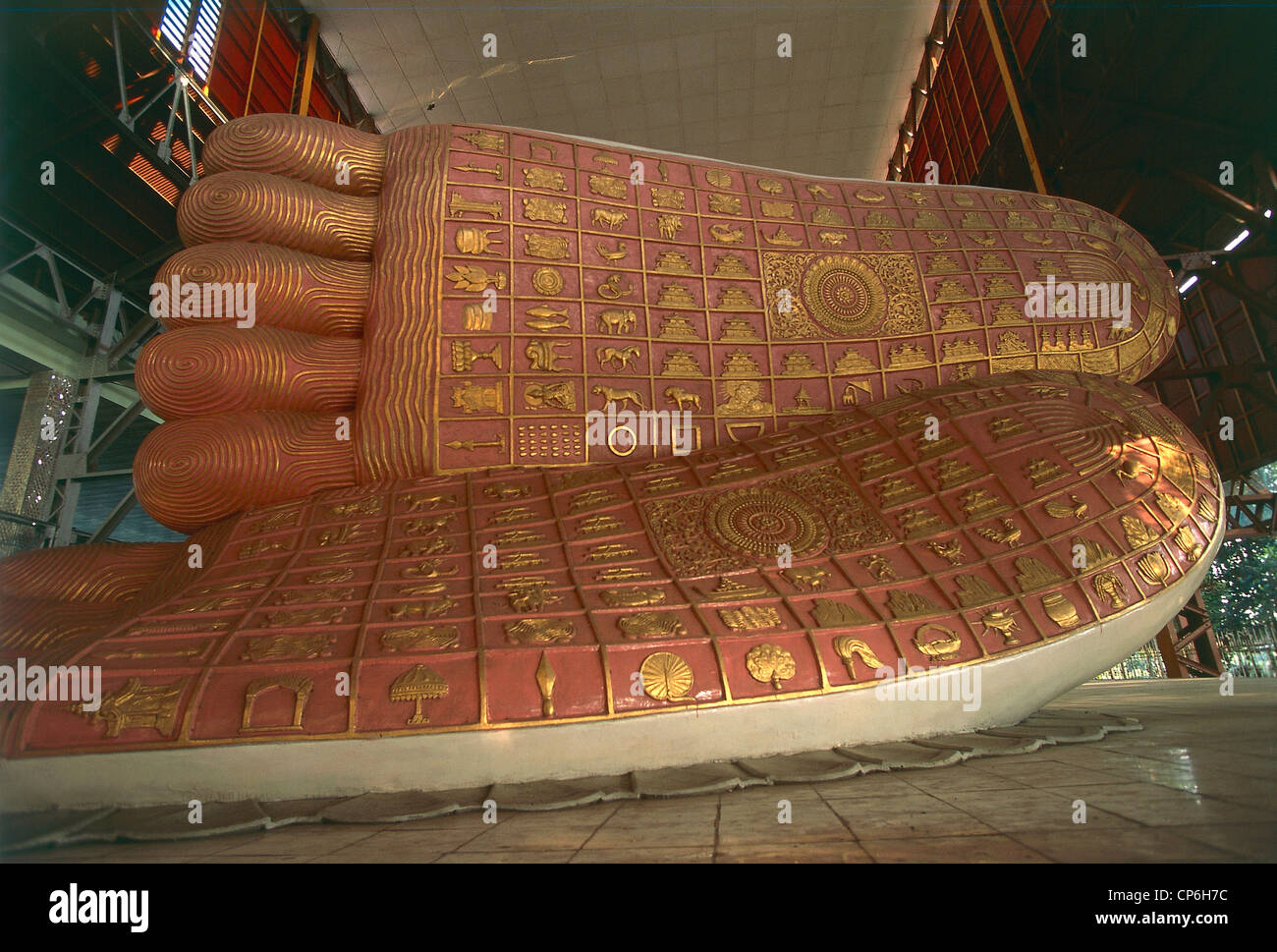 Myanmar (Burma) - Yangon (Rangoon), Chauk Htat Kyi Pagoda. Statue of ...