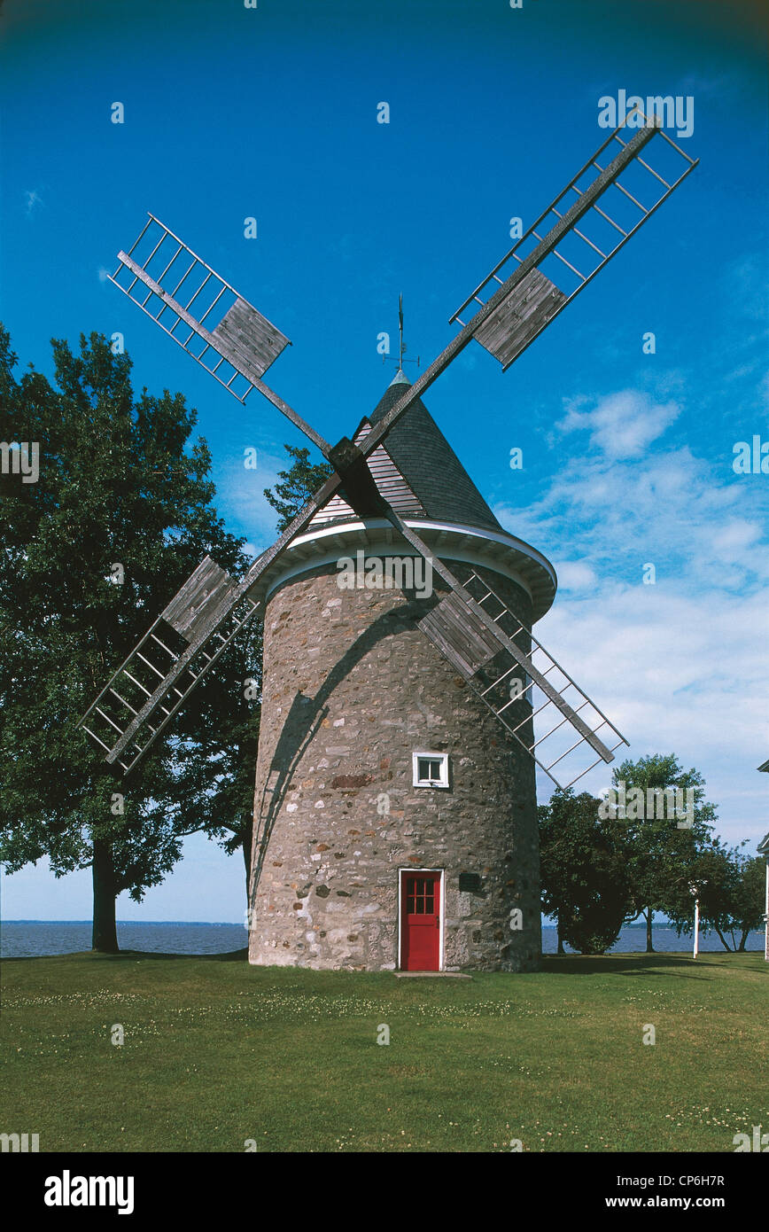 Canada - Quebec - Montreal. La Pointe, Windmill of the eighteenth ...