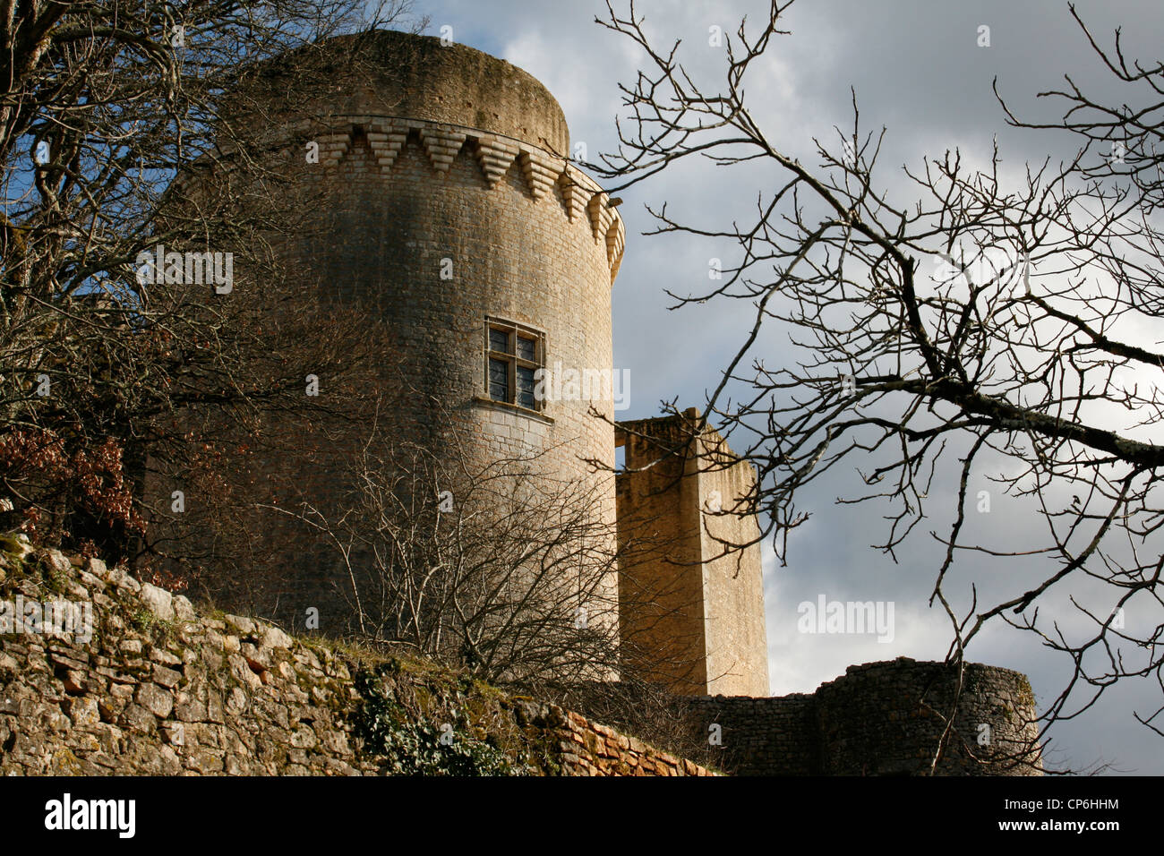 The Chateau de Bonaguil at Fumel Lot-et-Garonne France Stock Photo - Alamy