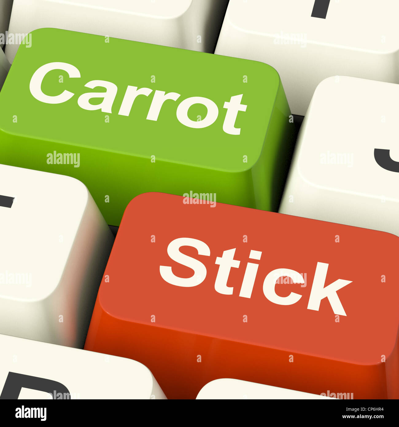 Carrot Or Stick Keys Shows Motivation By Incentive Or Pressure Stock ...