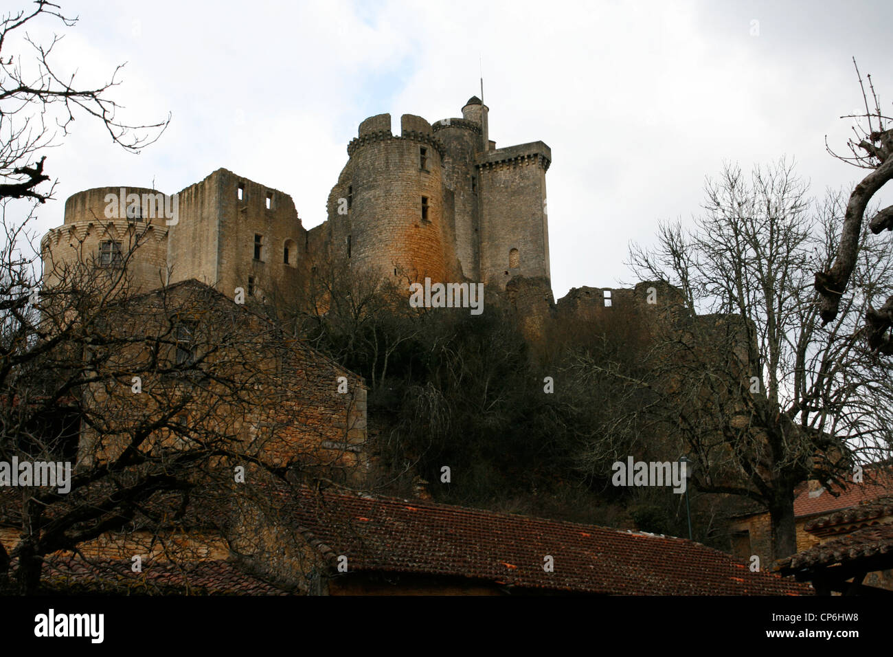 The Chateau de Bonaguil at Fumel Lot-et-Garonne France Stock Photo - Alamy
