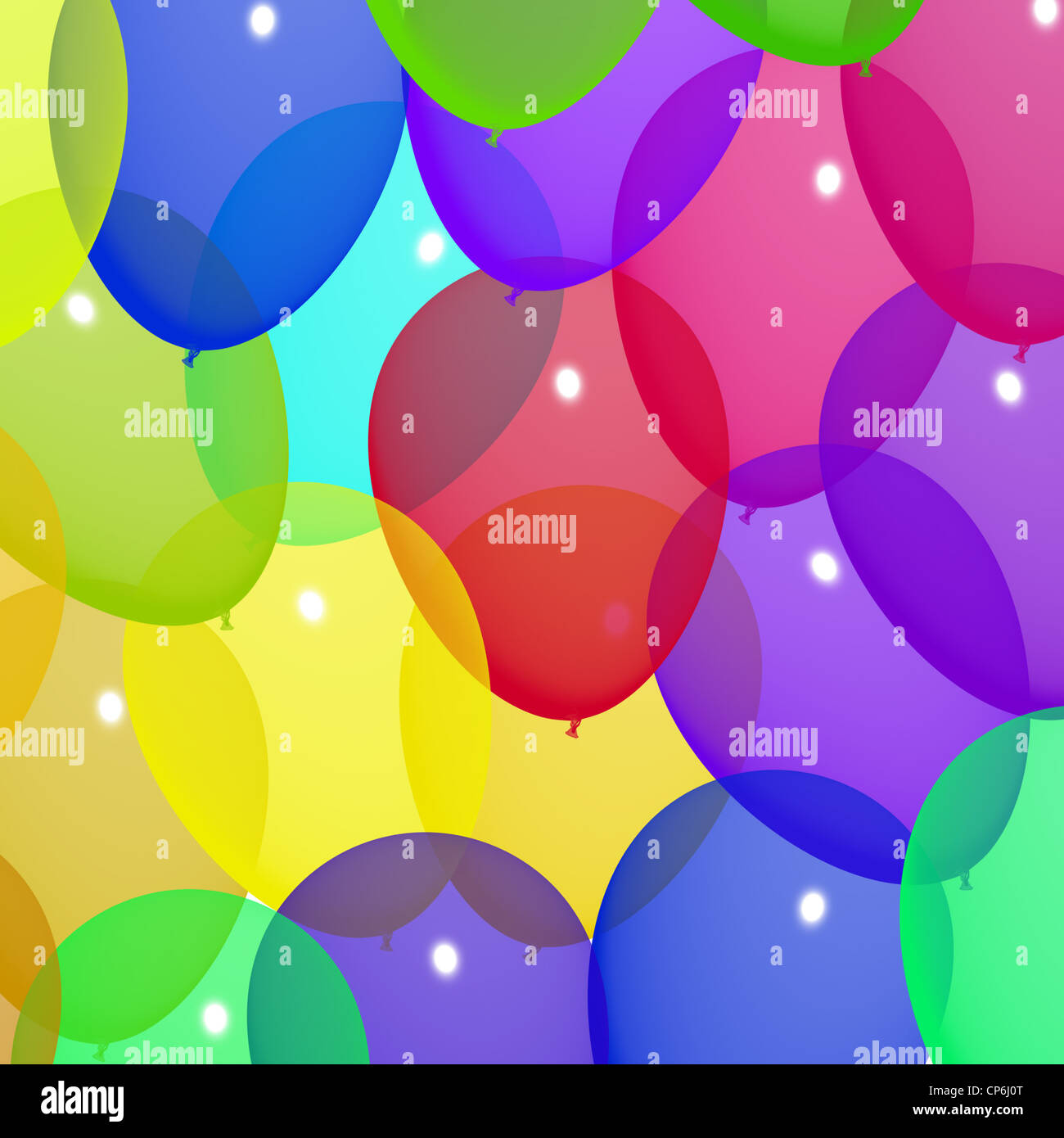 Festive Colorfull Balloons In The Sky For Birthday Or Anniversary ...