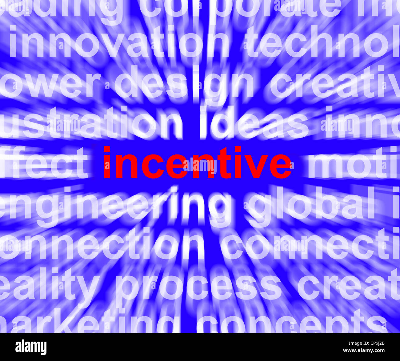 Incentive Word Means Bonus Enticement Or Coercing Stock Photo - Alamy