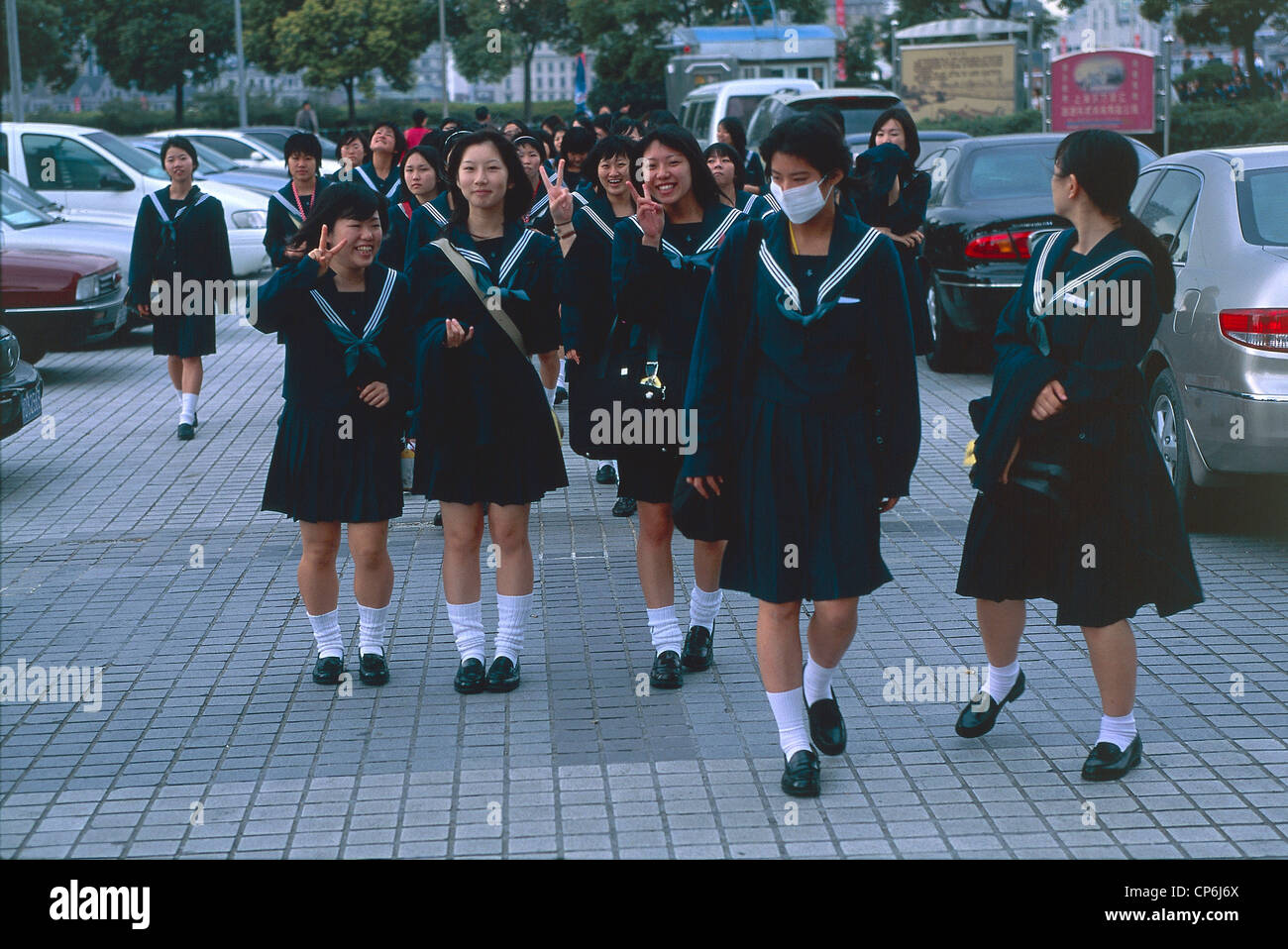 China - Jiangsu - Shanghai, school children walking Stock Photo - Alamy