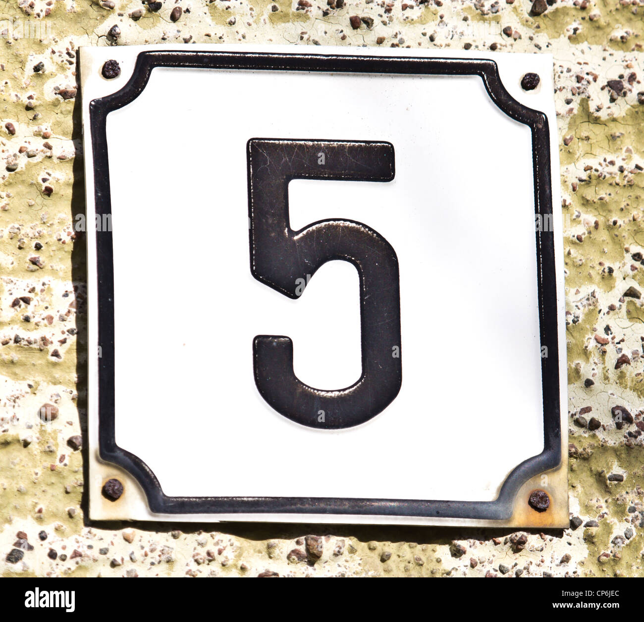 house number 5 Stock Photo - Alamy