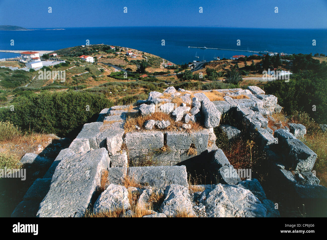 Greece - Island of Samos - Samos. Hellenistic walls Stock Photo - Alamy