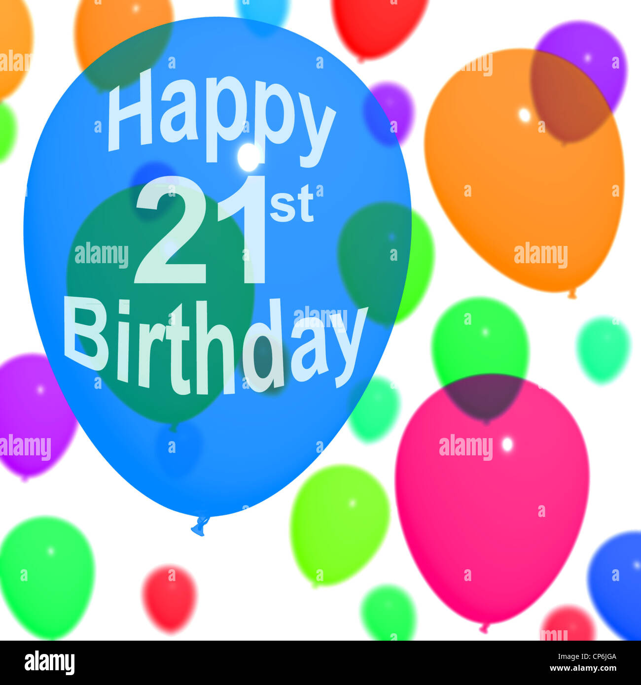 21st birthday balloons hi-res stock photography and images - Alamy