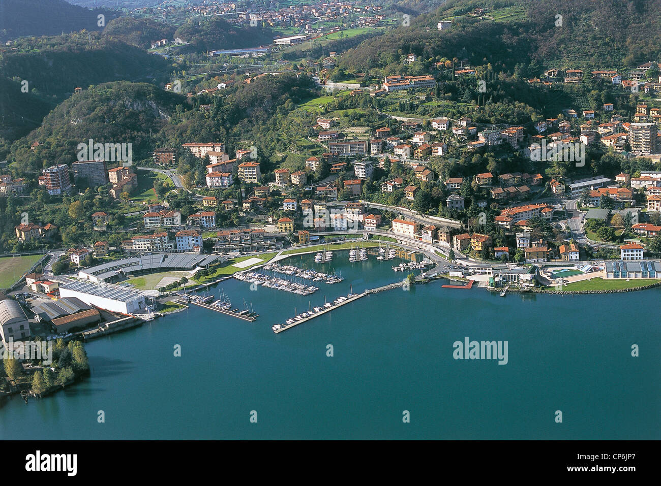 Lombardy - Lake Iseo. Castro (BG). Aerial View Stock Photo - Alamy