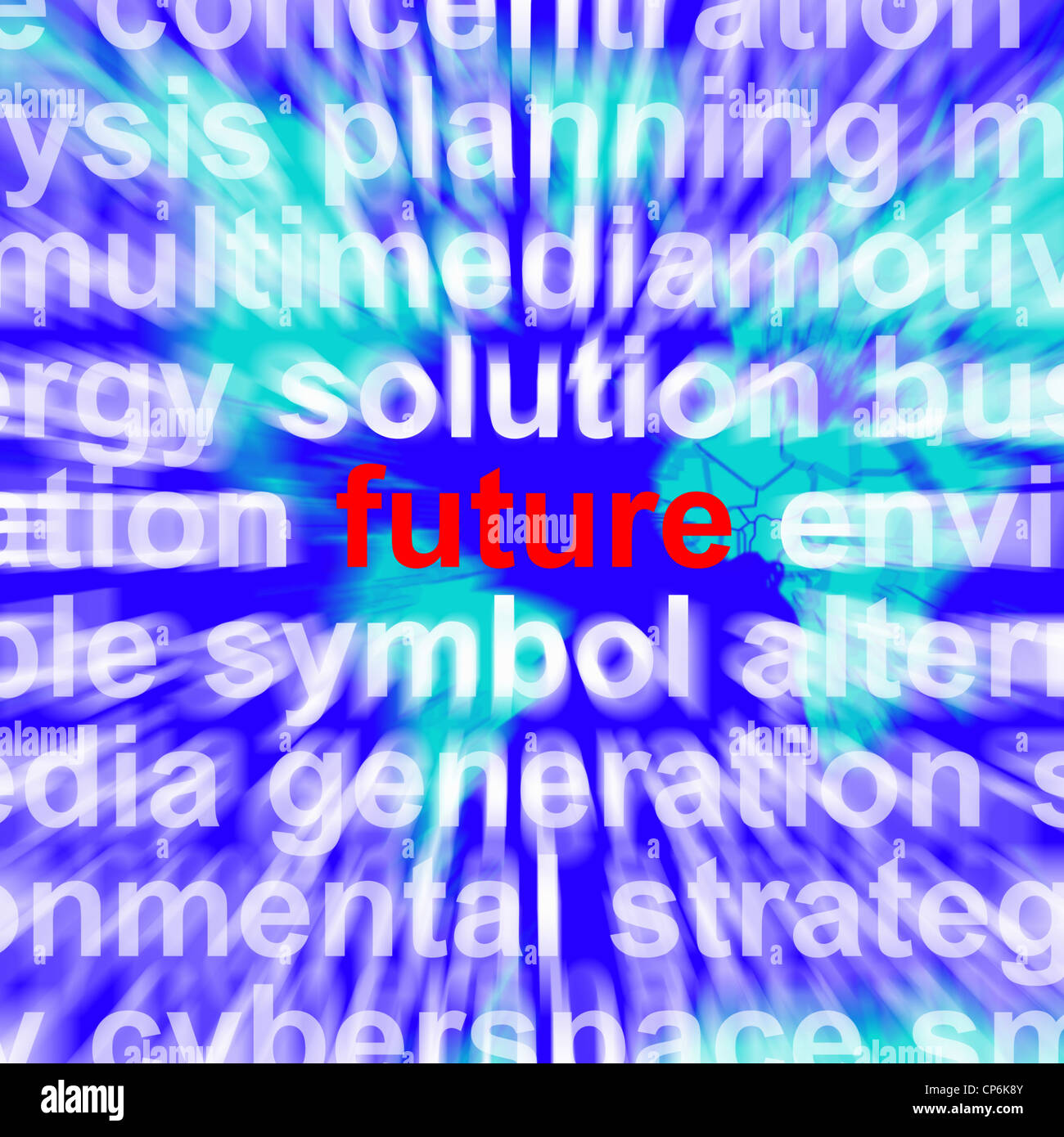 Future Word On Abstract Map Showing Forecasting And Predictions Stock ...