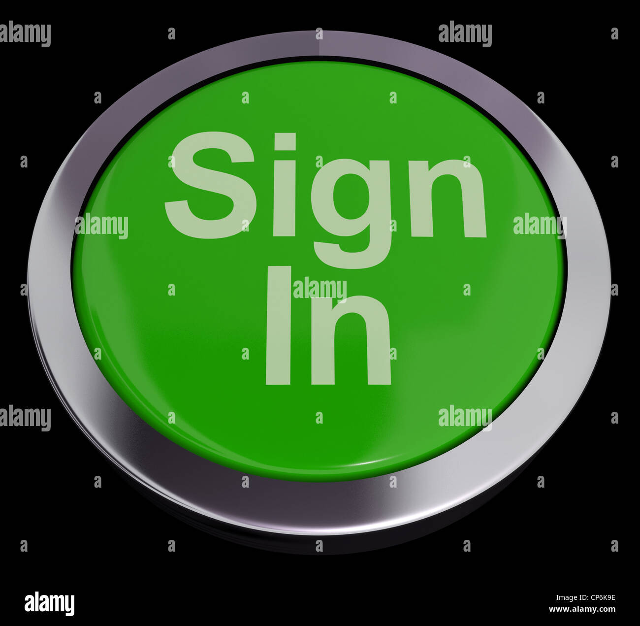 Sign In Button Green Showing Website Logins Stock Photo - Alamy