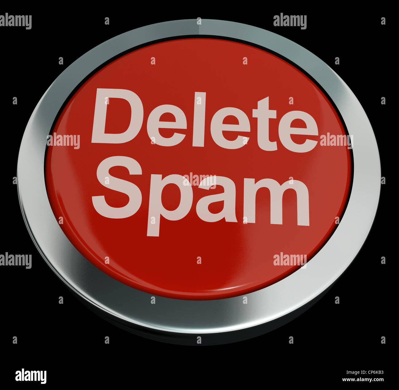 Delete Spam Button For Removing Unwanted Junk Email Stock Photo - Alamy