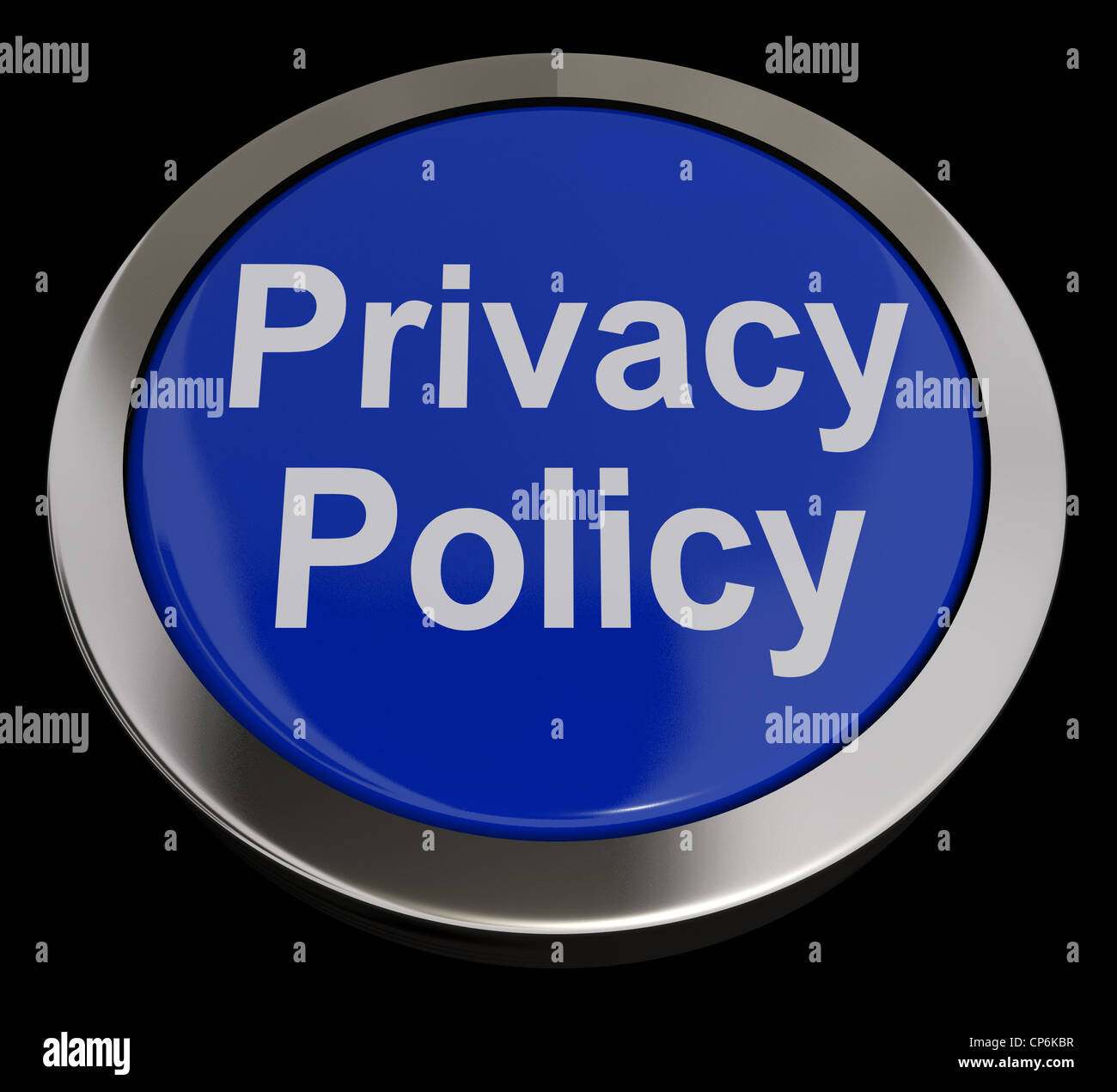 Privacy Policy Button In Blue Showing The Company Data Protection Terms ...