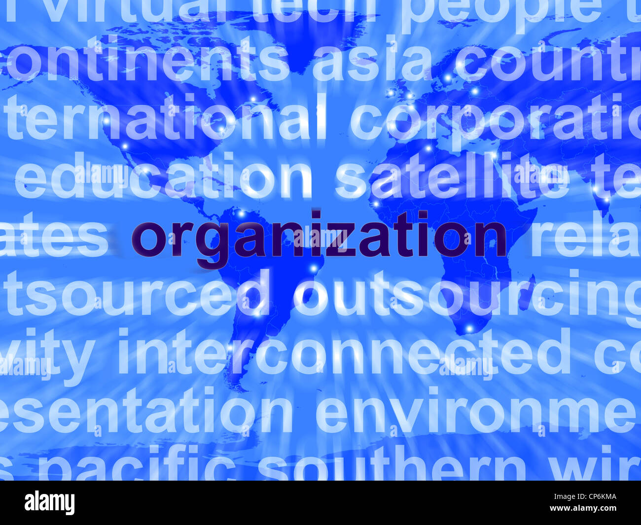 Word Organzation Showing Business Company And Management Stock Photo ...