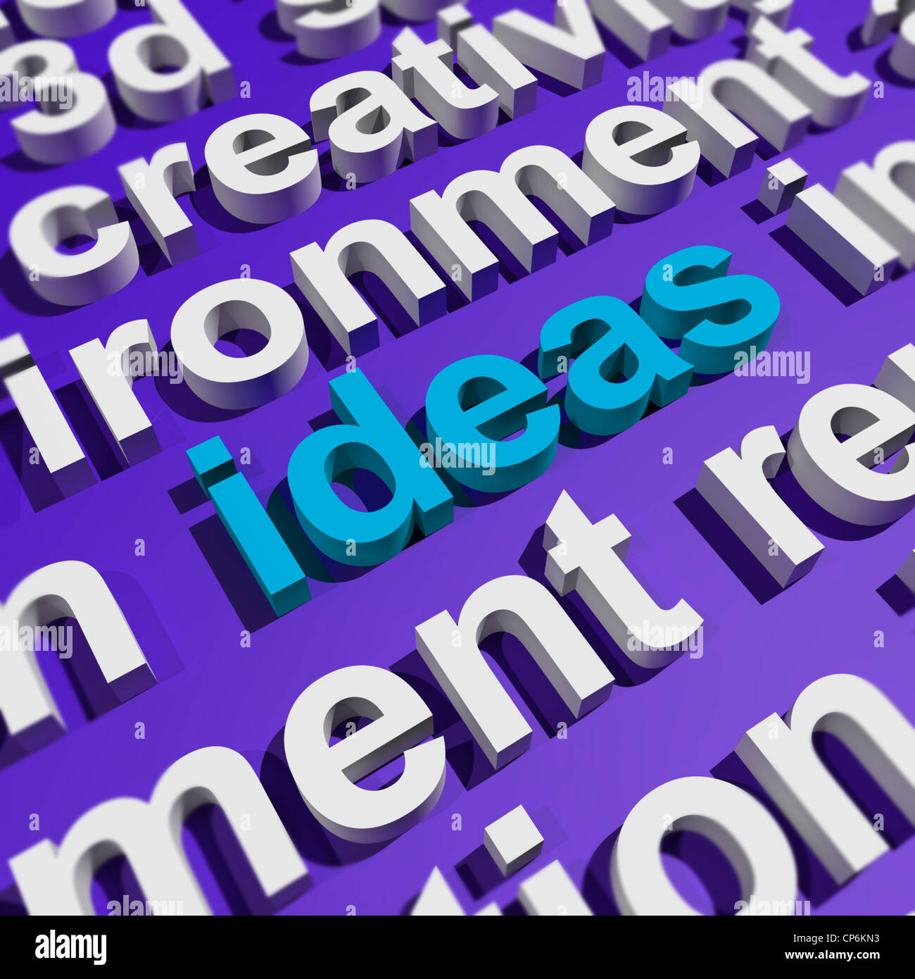 Ideas Word In 3d Lettering Showing Concept Or Creativity Stock Photo ...