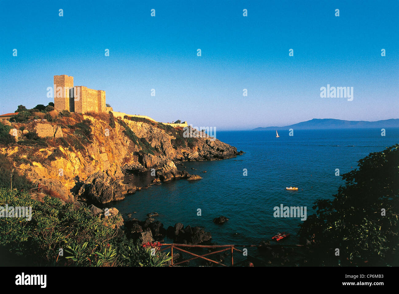 Tuscany Maremma TALAMONE CASTLE Stock Photo - Alamy