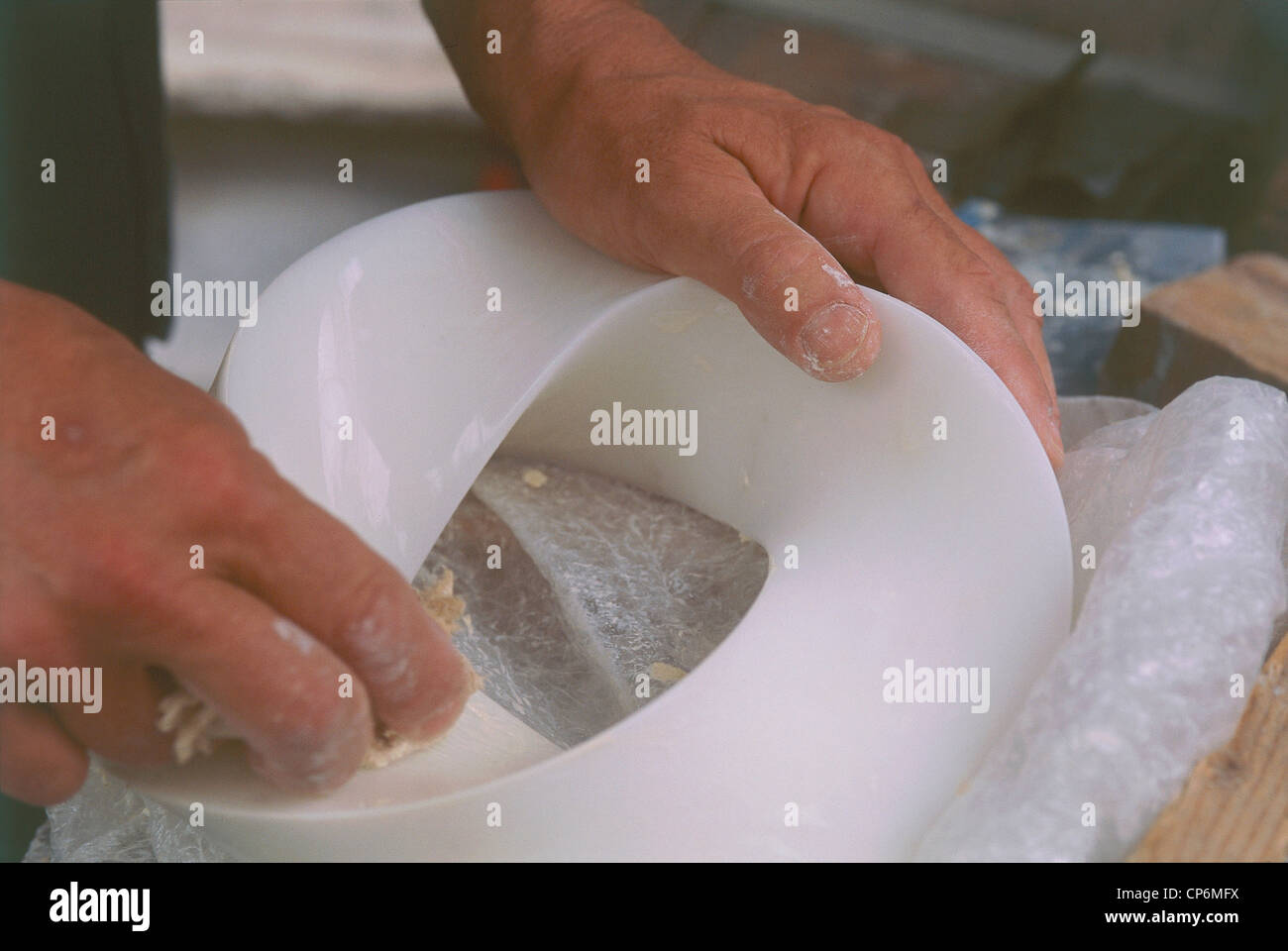 Tuscany - Carrara (MS), the sculptor Michael Esbin works in marble ...