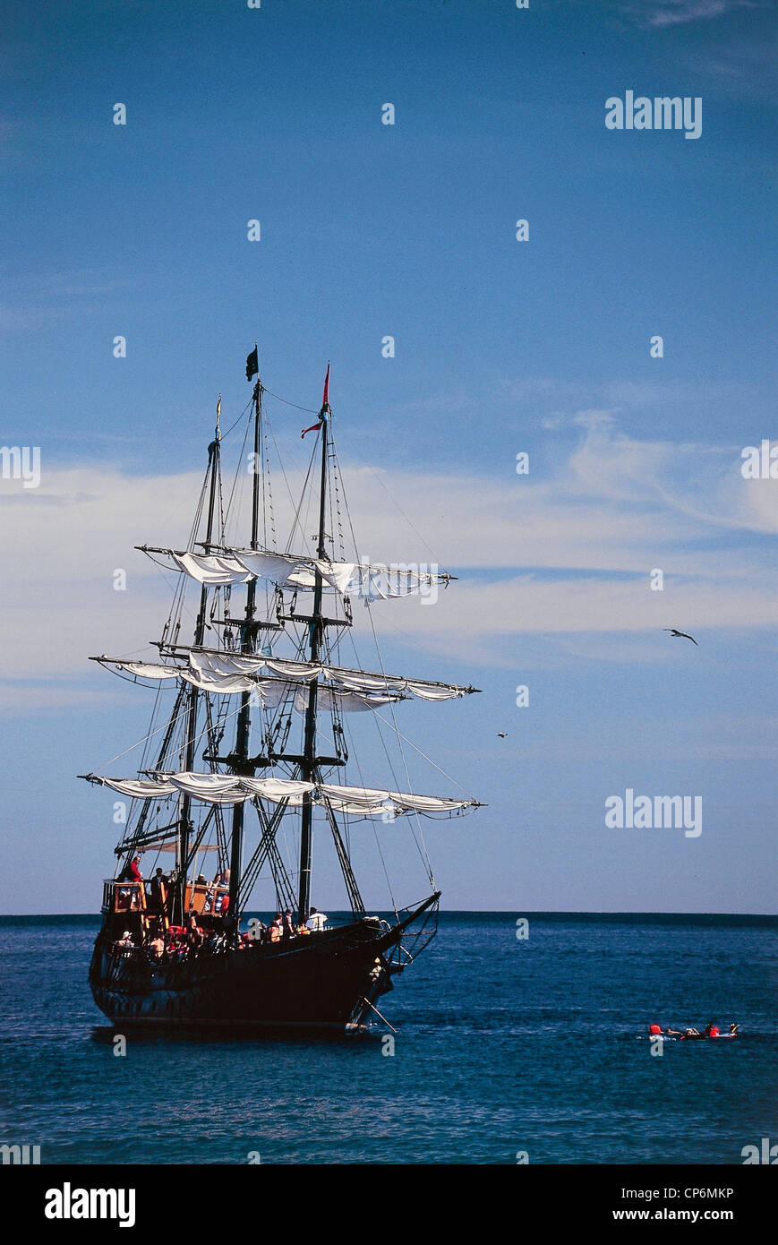 Mexico - Baja California Sur - sailing boat in the sea area between ...