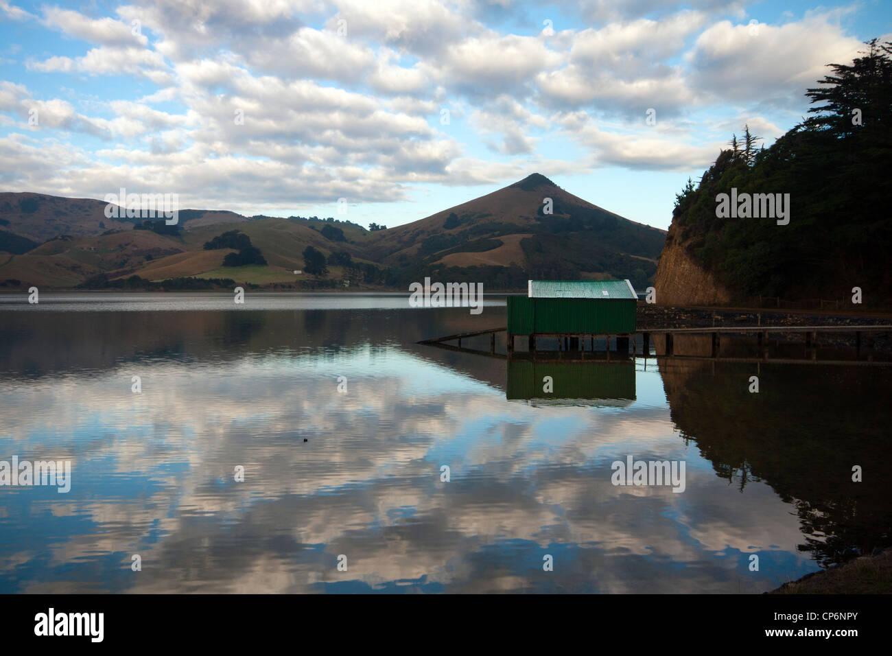 Papanui Inlet, Otago Peninsular, South Island, New Zealand Stock Photo ...