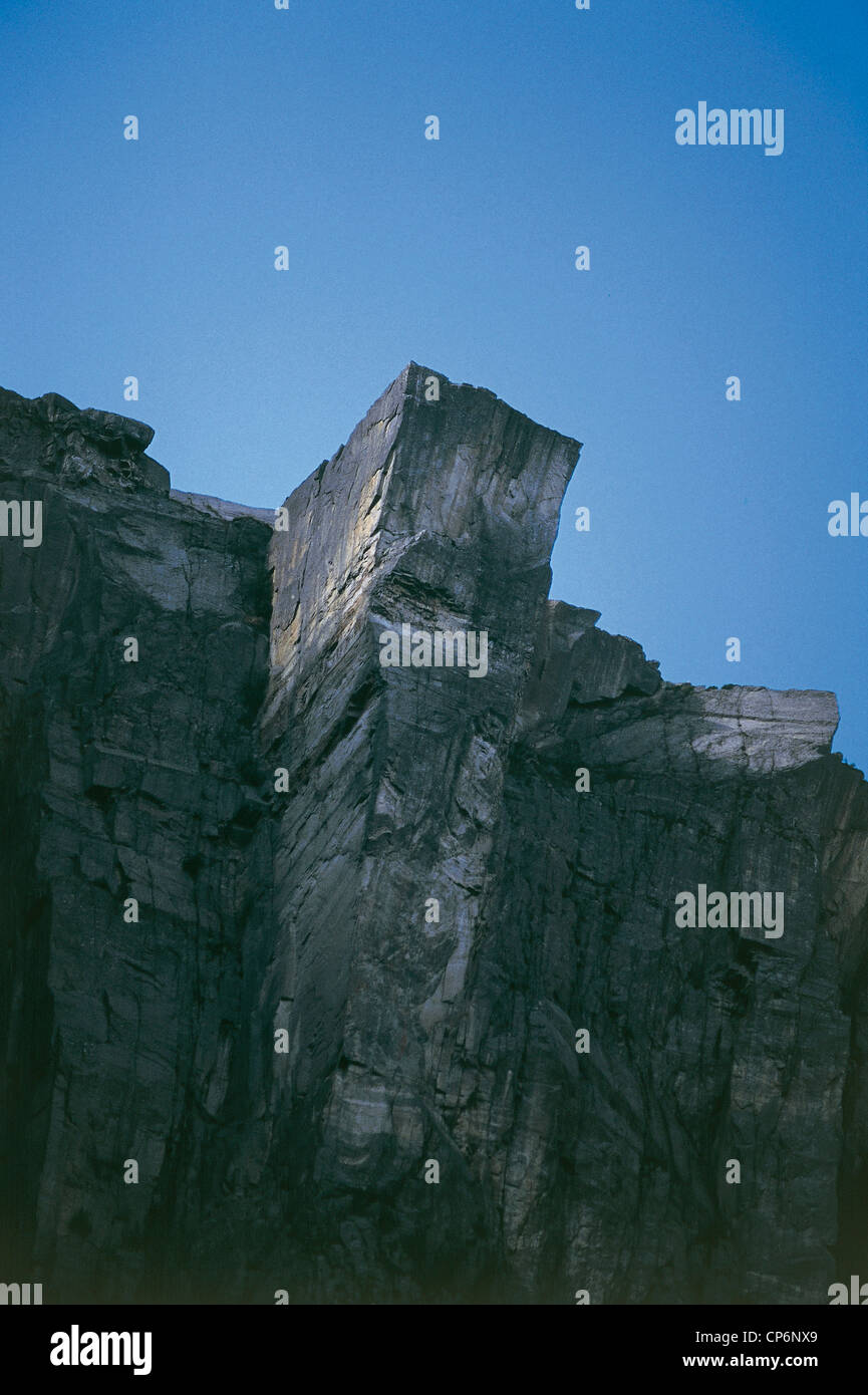 Norway - Rogaland County - Lysefjord. The Preikenstolen (Pulpit Rock ...