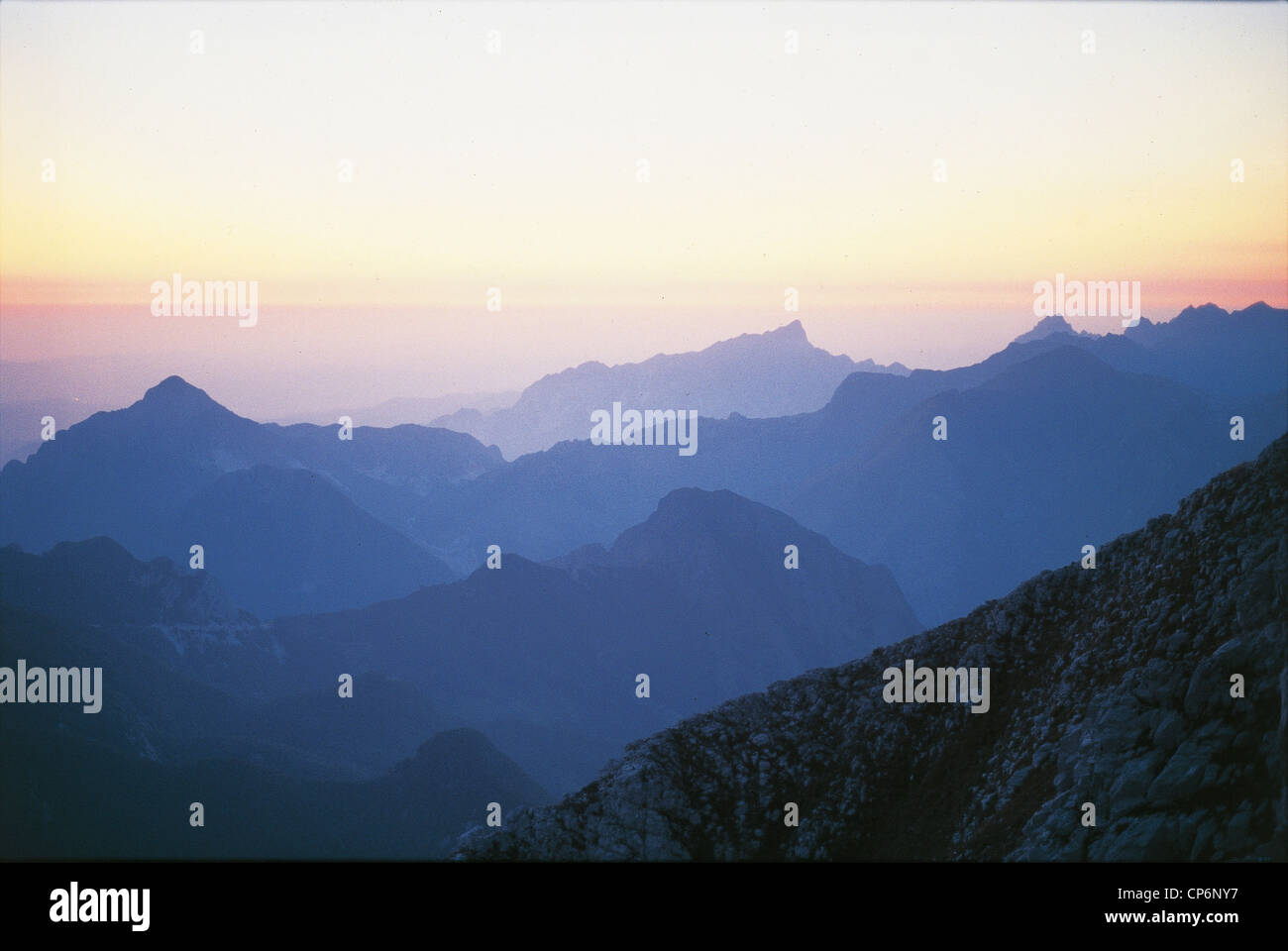 TUSCAN VIEWS FROM NATURE PARK Apuan Alps Pania della Croce Stock Photo ...