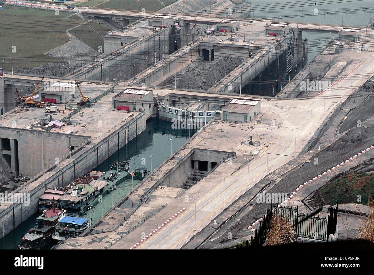 China Hubei Sandouping. Three Gorges Dam (San Xia), part of proposed ...
