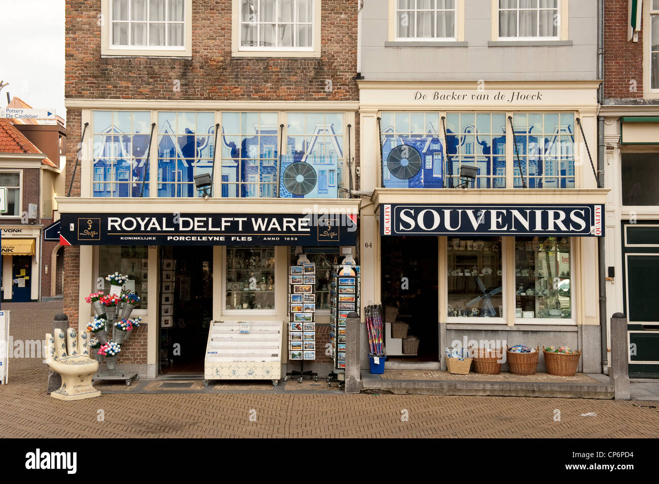 Royal delftware Souvenir Shop Delft Netherlands Holland Europe EU Stock ...