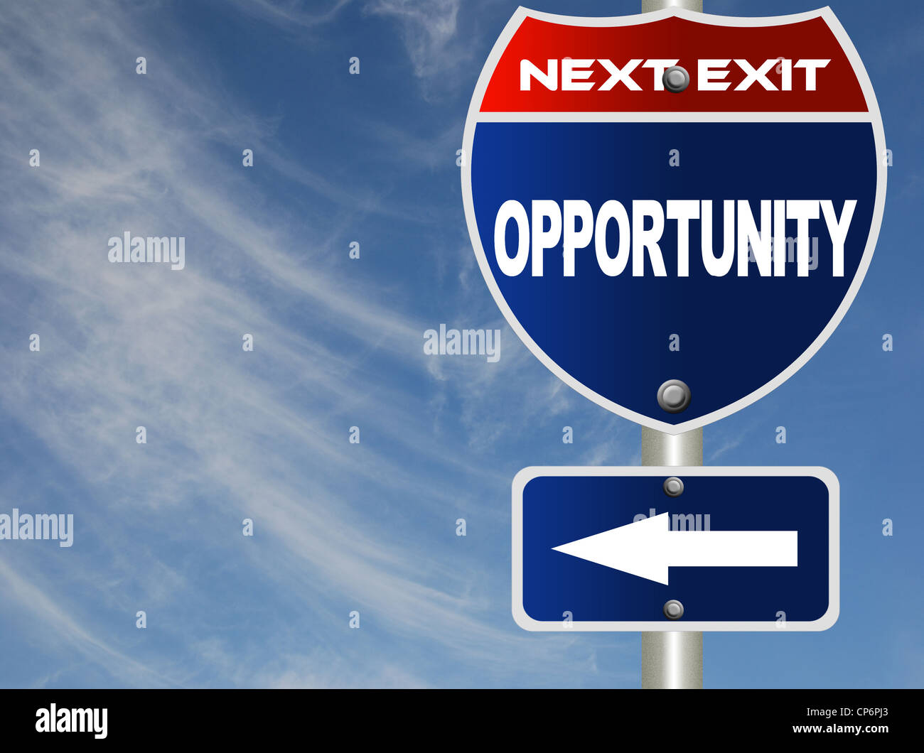 Opportunity road sign Stock Photo - Alamy