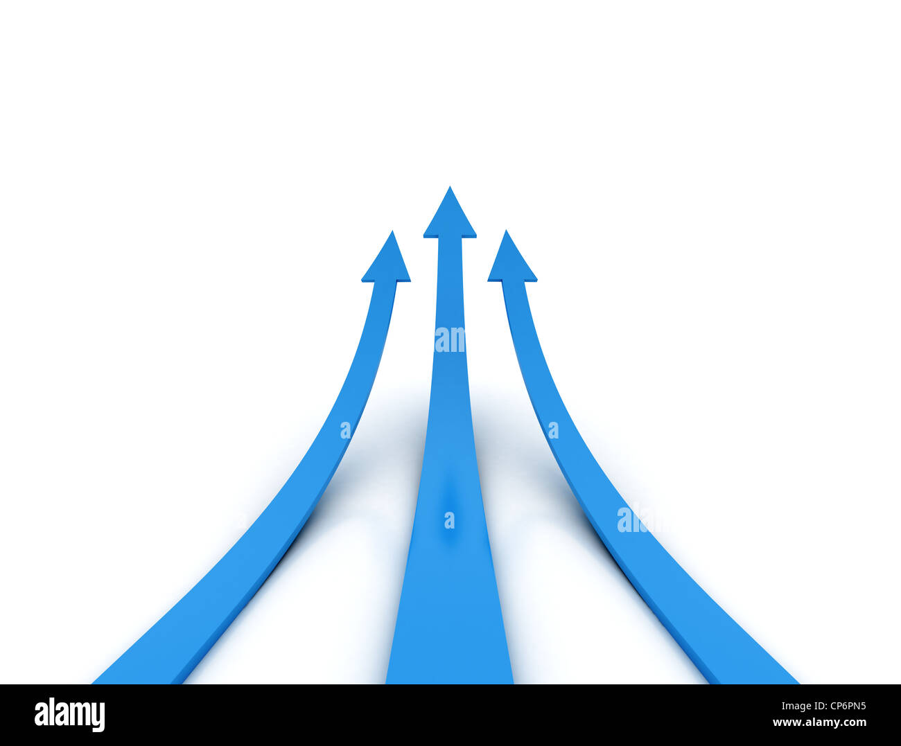 Three rising blue arrows Stock Photo - Alamy