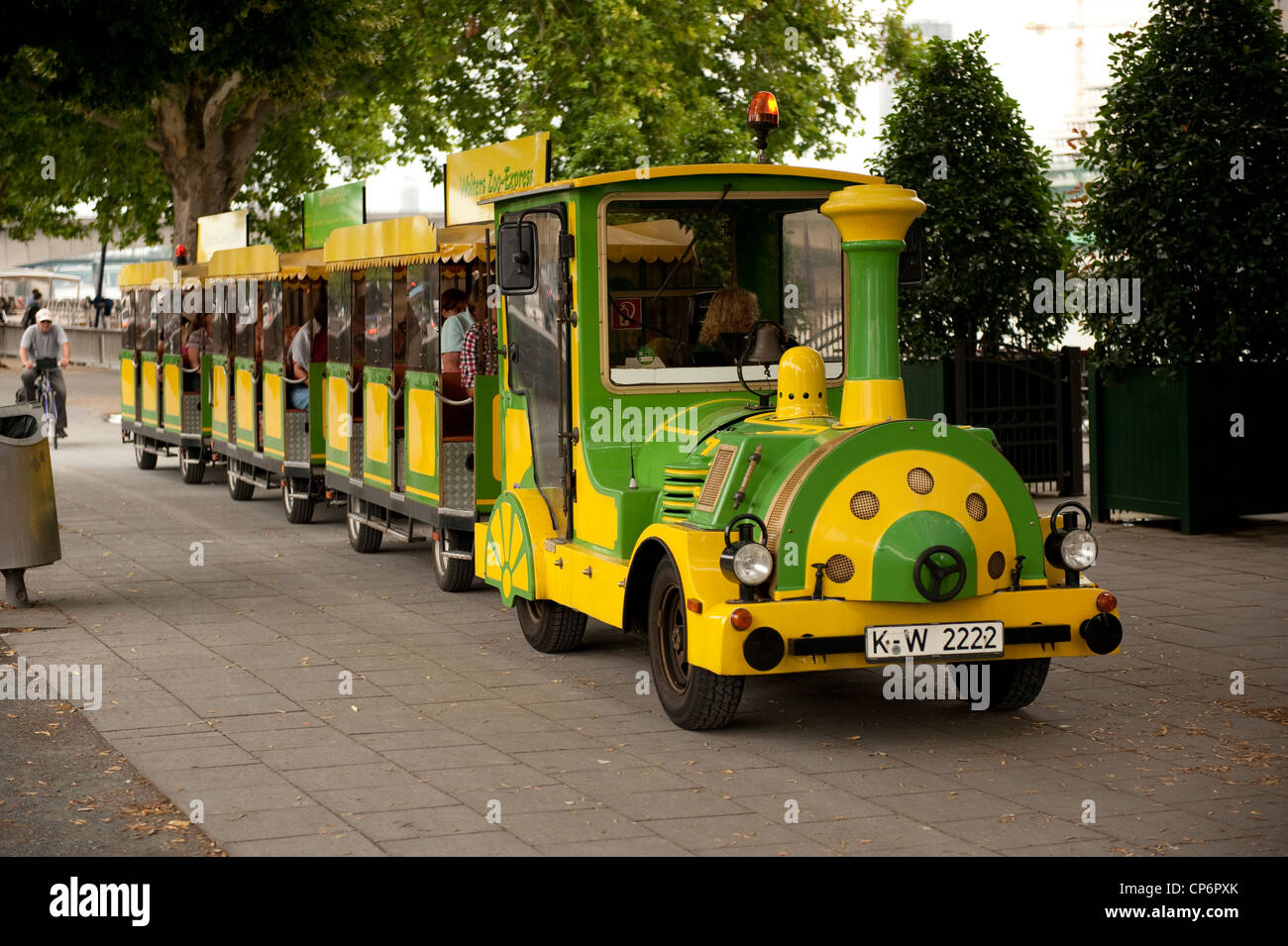 Tourist Fun Road Train Cologne Germany Europe EU Stock Photo - Alamy
