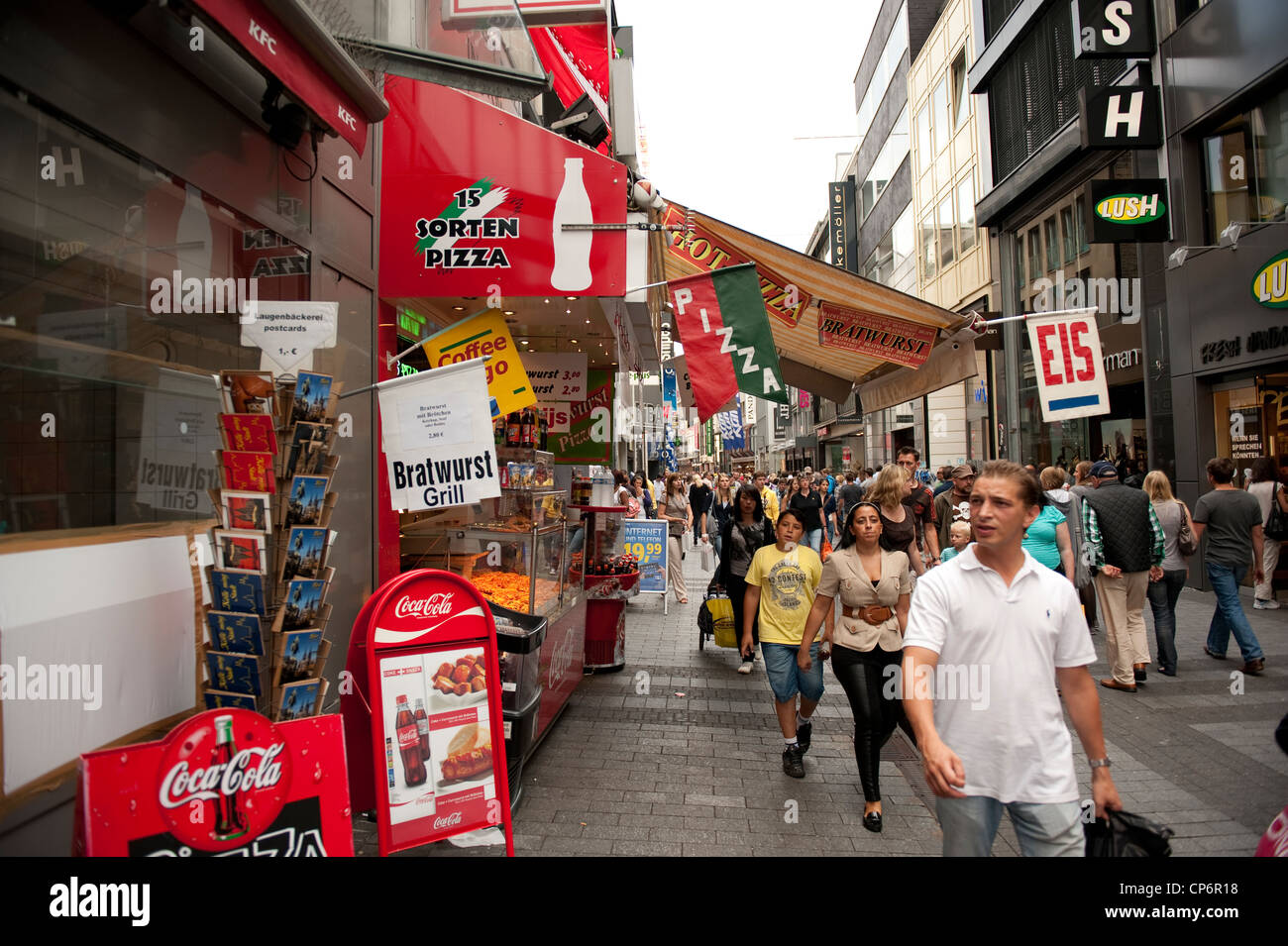 Tourists Shopping on street in Cologne Germany Europe EU Stock Photo ...