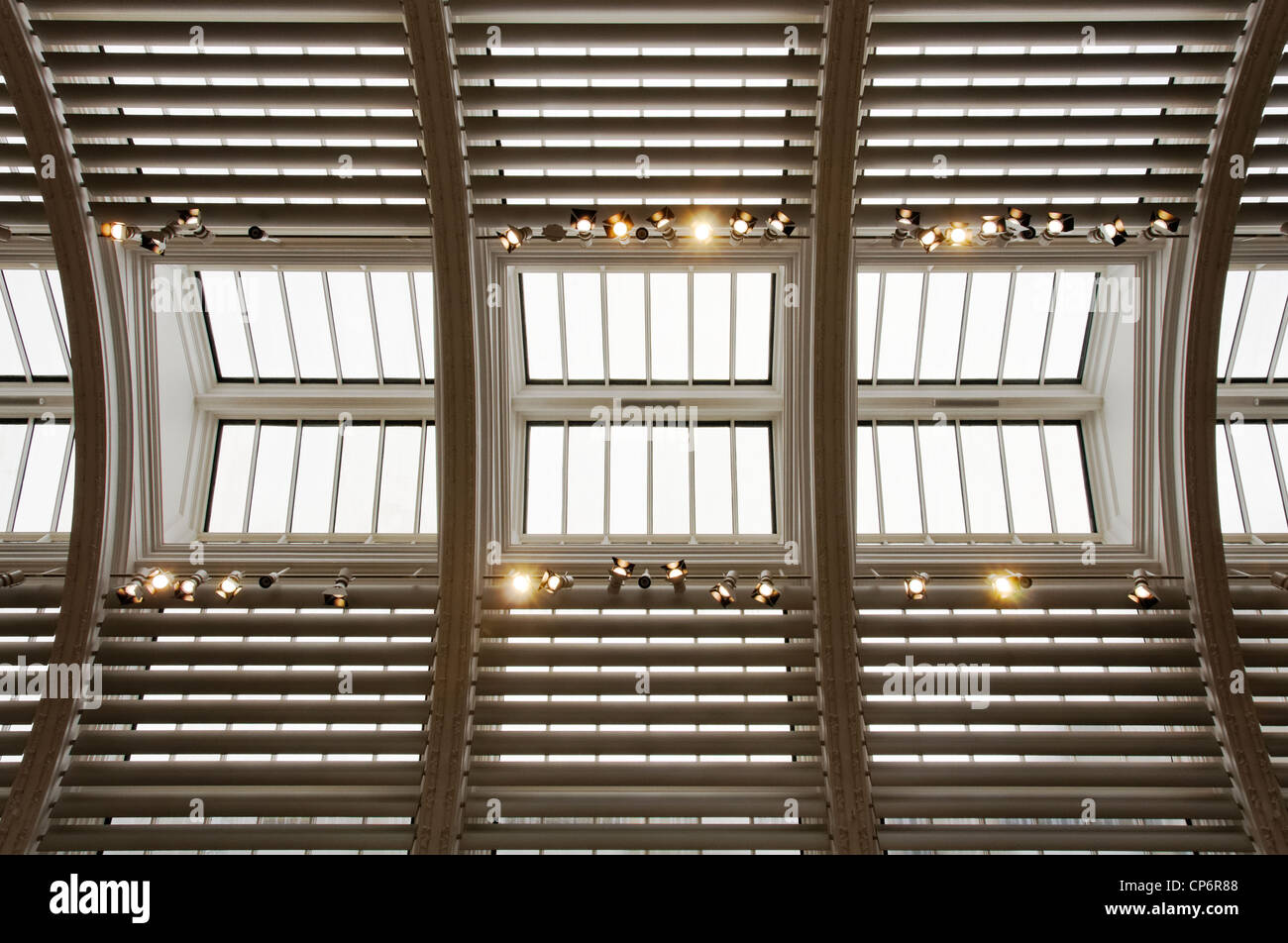 Interior view of a glass ceiling Stock Photo - Alamy