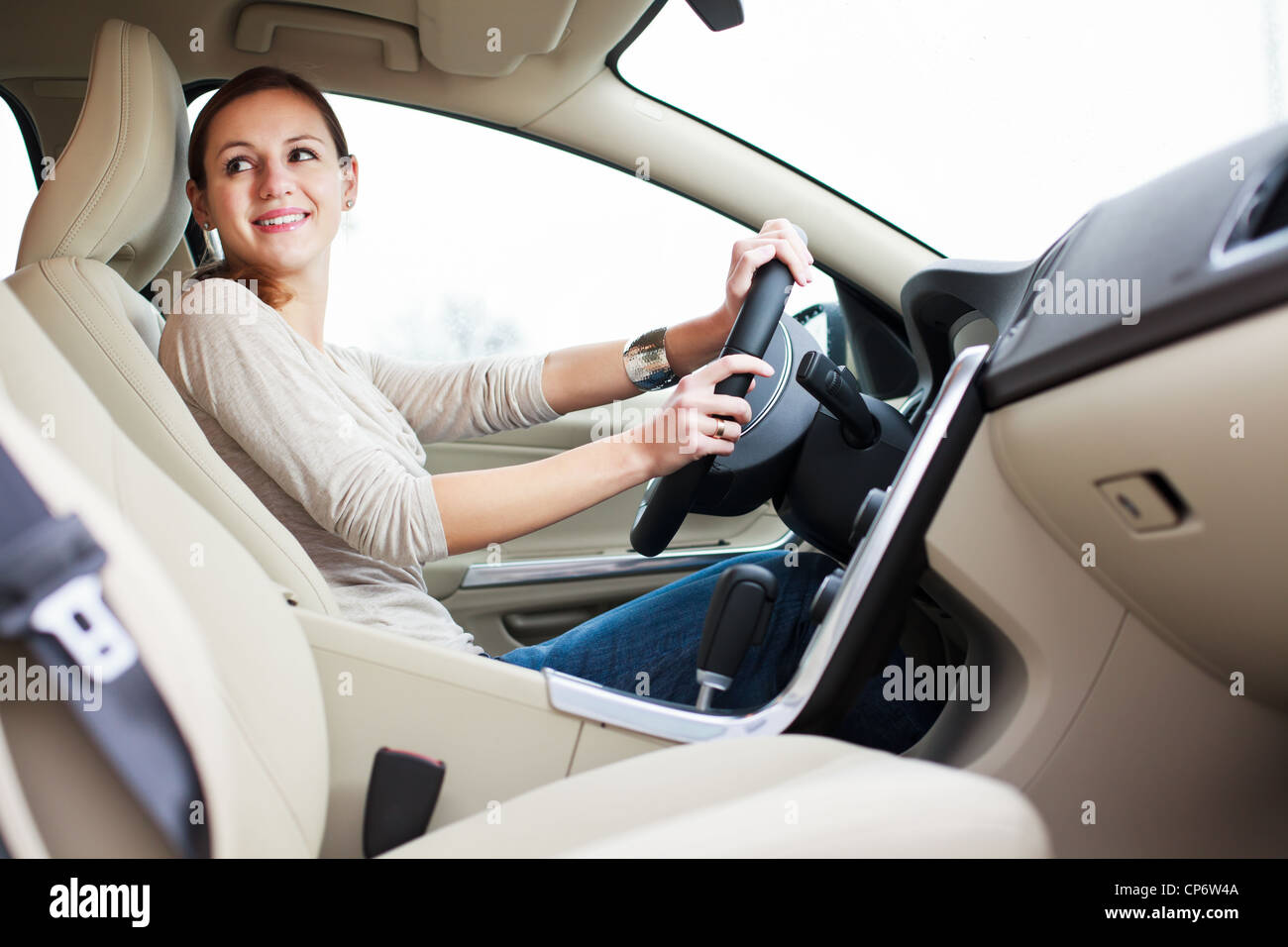 woman driving a car Stock Photo - Alamy