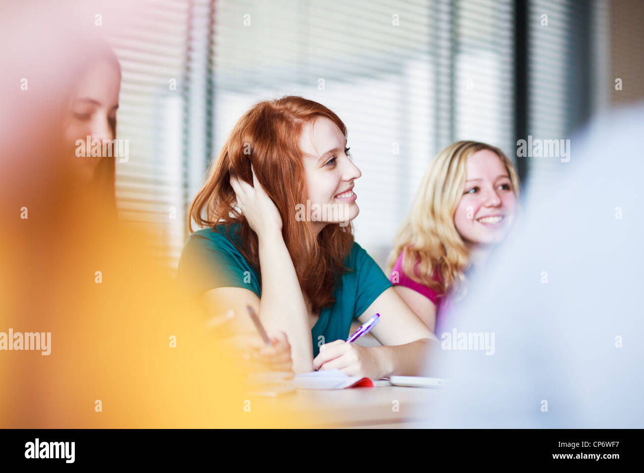 Students in class (color toned image Stock Photo - Alamy