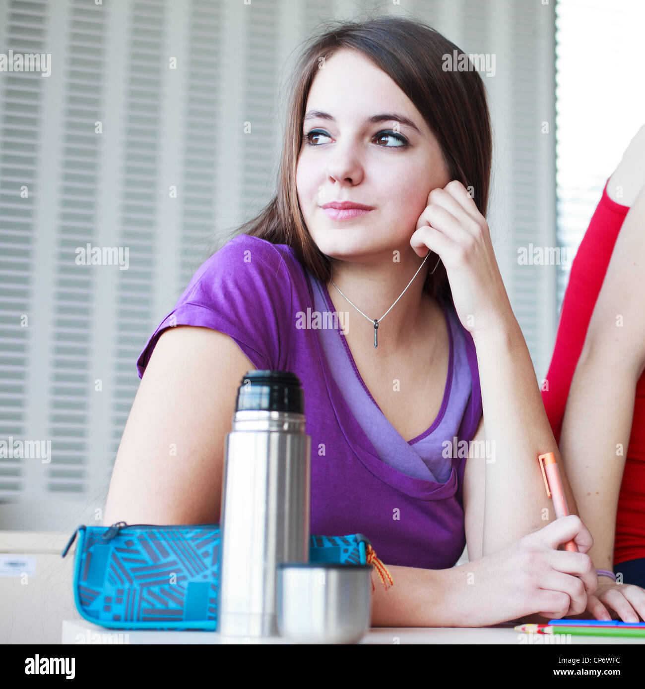 Students in class (color toned image Stock Photo - Alamy