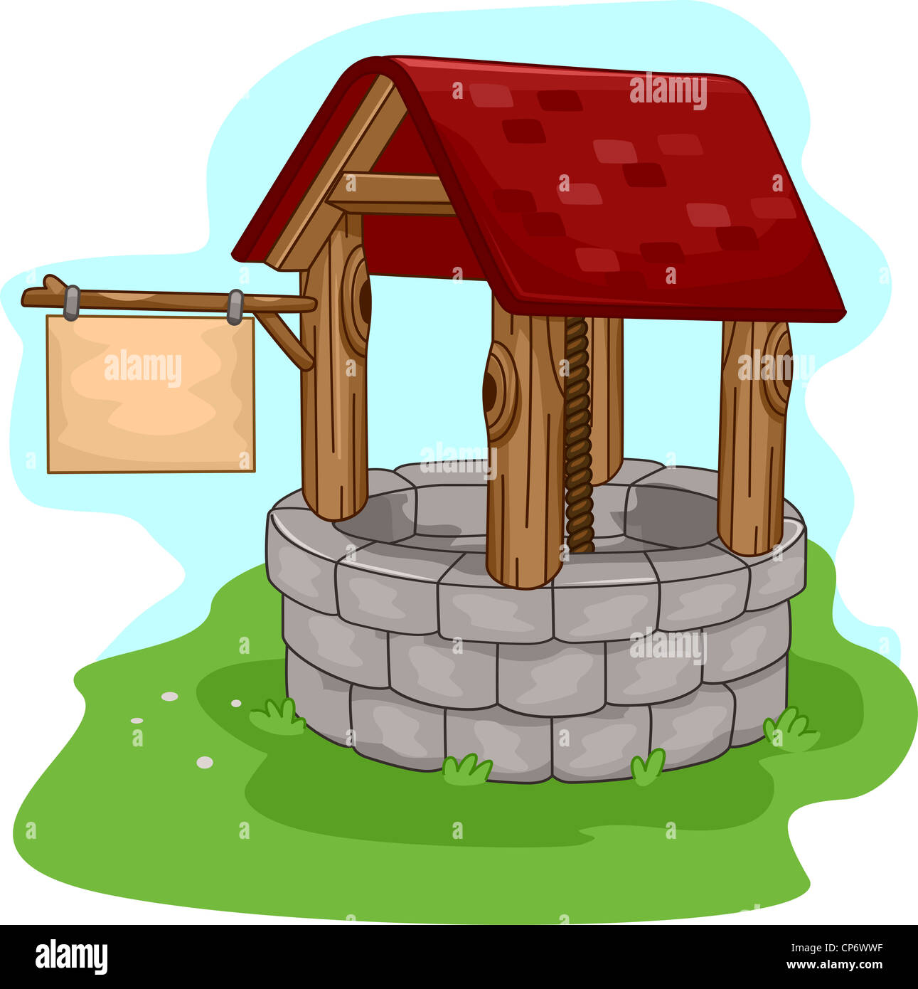 Illustration of a Well Stock Photo - Alamy