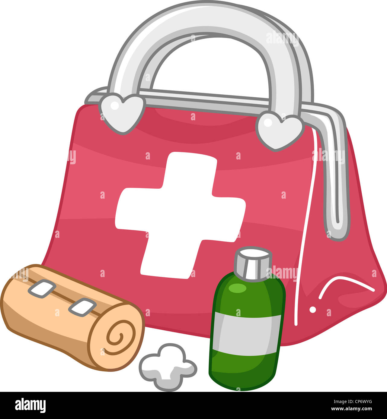 Illustration of a First Aid Kit Stock Photo - Alamy