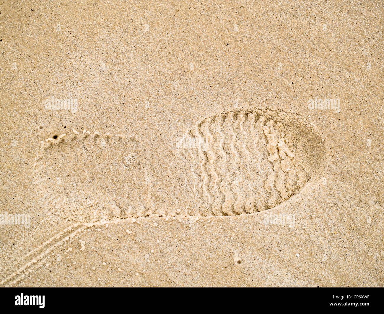 footprint in the sand Stock Photo - Alamy