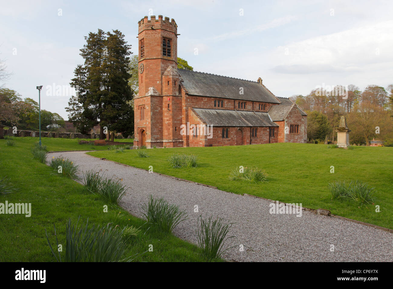 Wetheral Church near the river Eden, Wetheral, Carlisle, Cumbria, UK ...