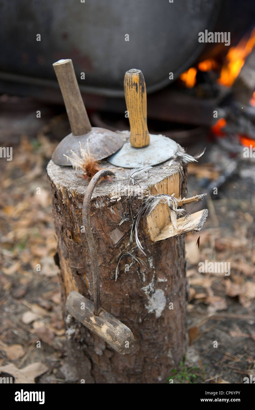 Hog scraper for butchering Stock Photo - Alamy