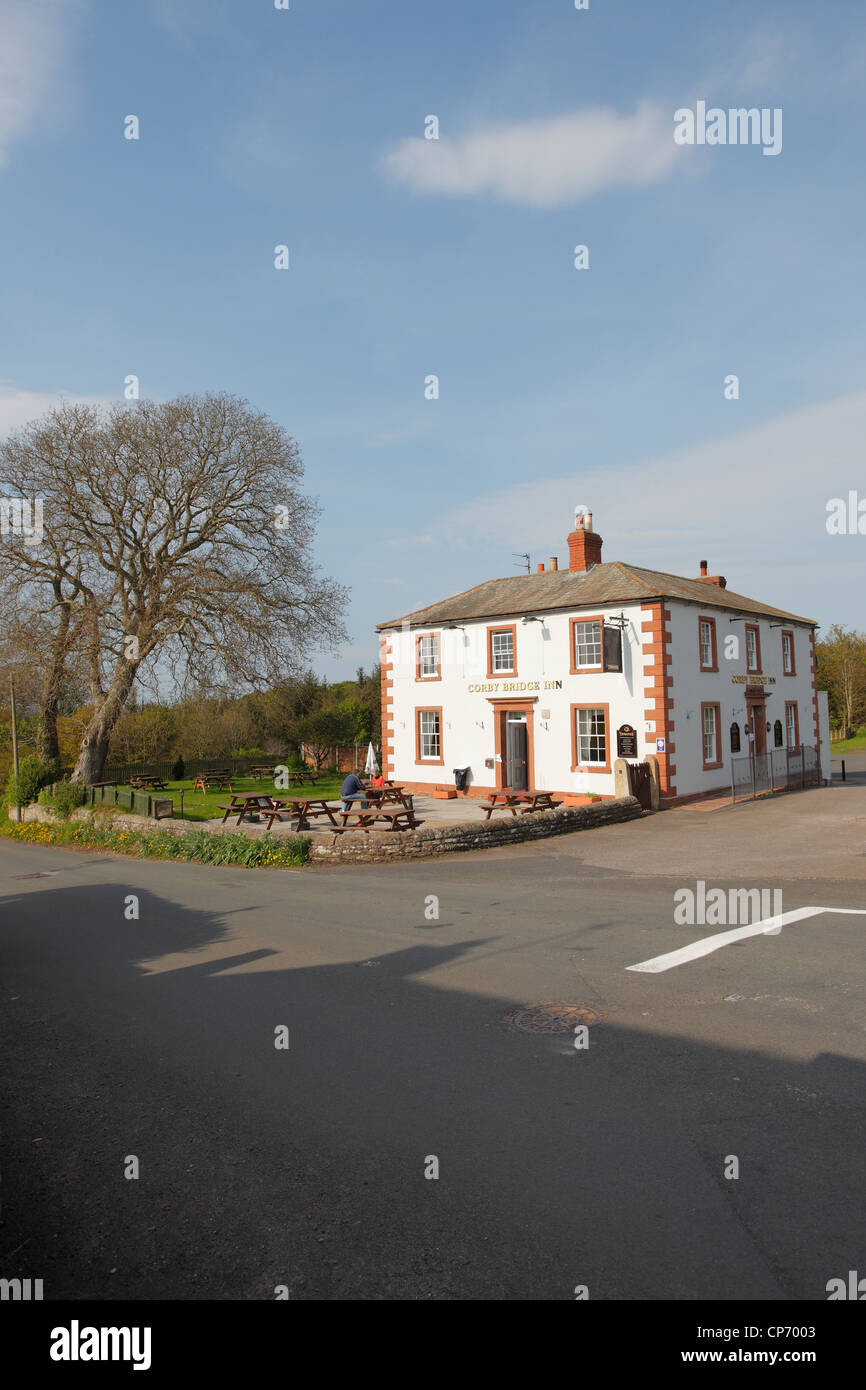 Corby Bridge Inn in Great Corby north Cumbria, England, UK Stock Photo ...
