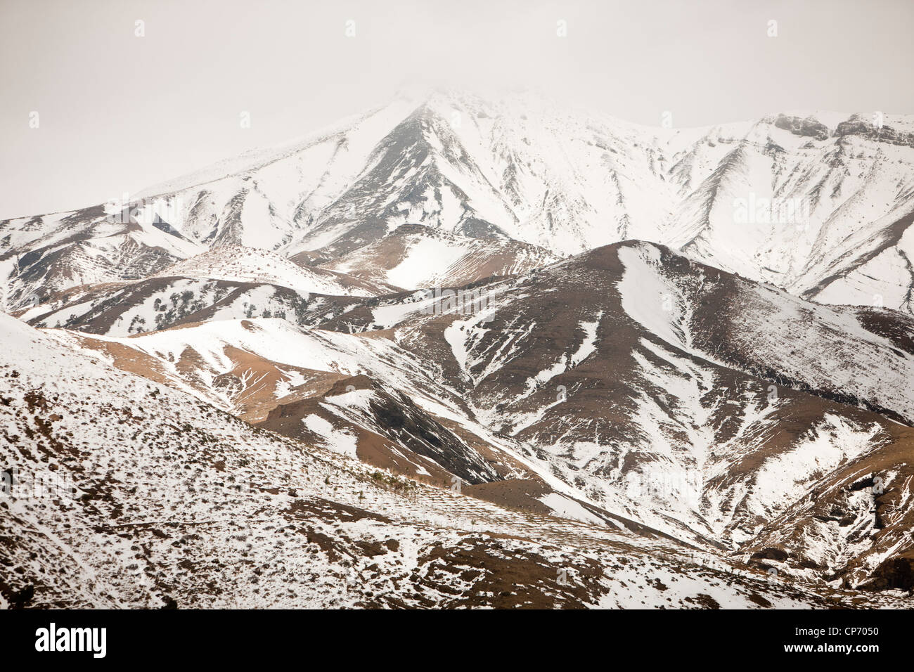 Snow on the Atlas mountains of Morocco Stock Photo - Alamy