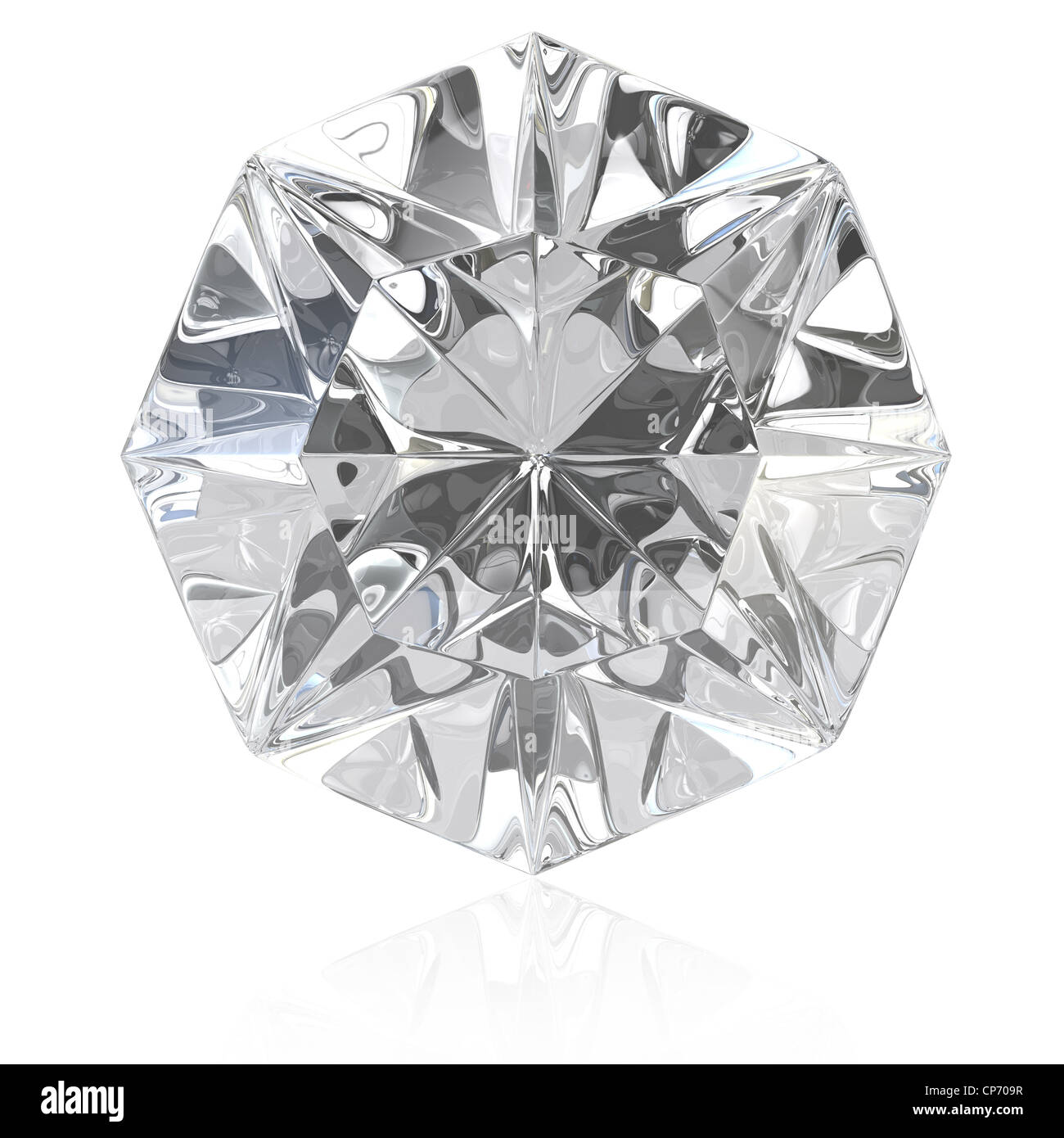 Single cut diamond isolated on white background Stock Photo - Alamy