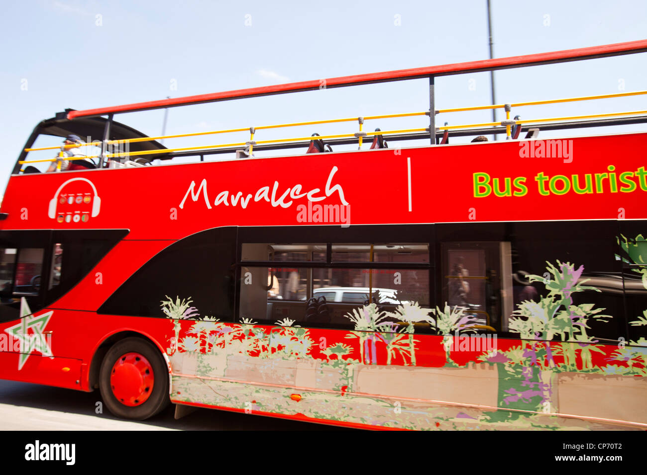 A tour bus in Marrakech, Morocco, North Africa Stock Photo - Alamy