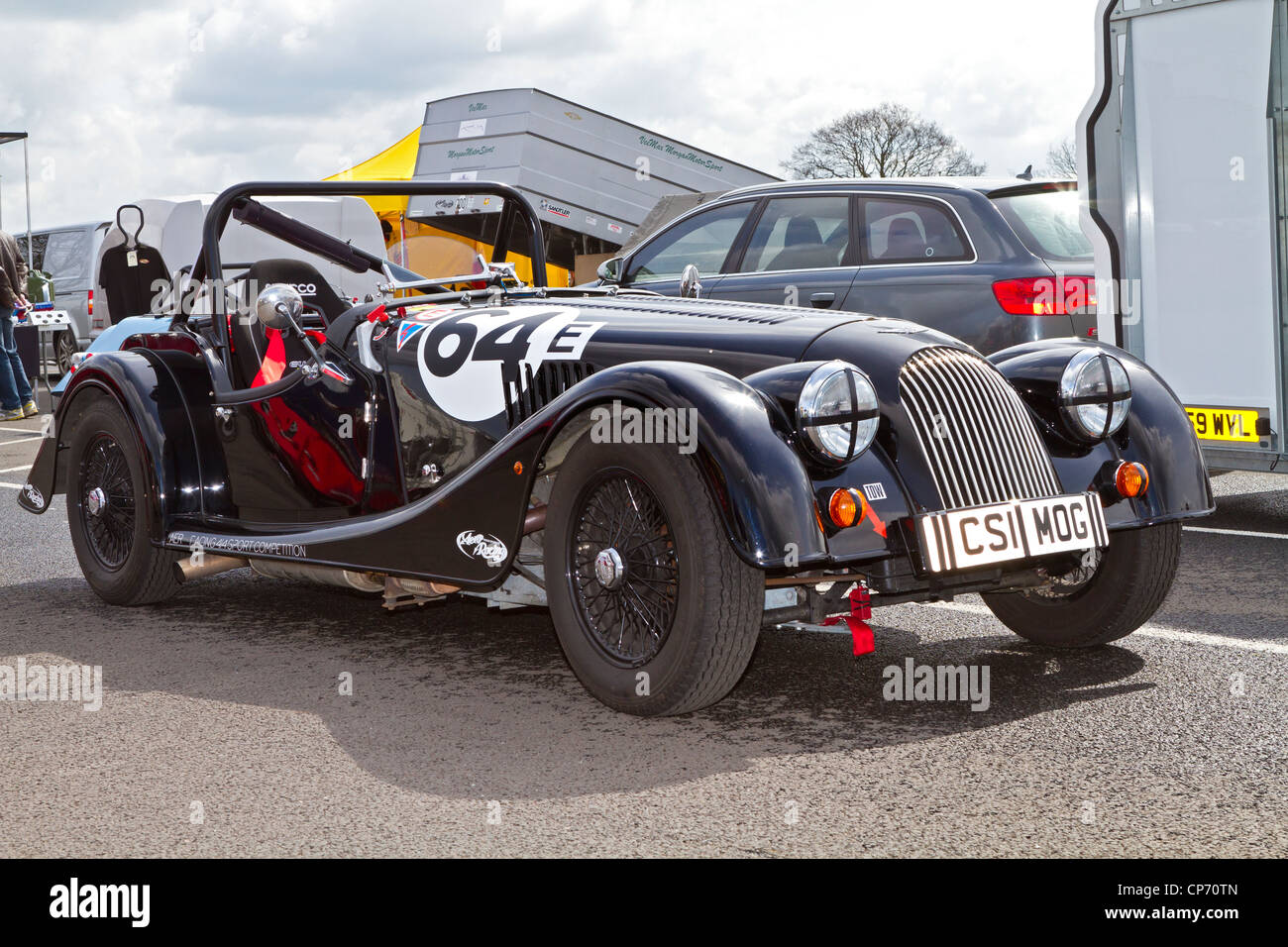 Simon Scott's 2011 Morgan 4/4 in the paddock prior to the Aero Racing ...