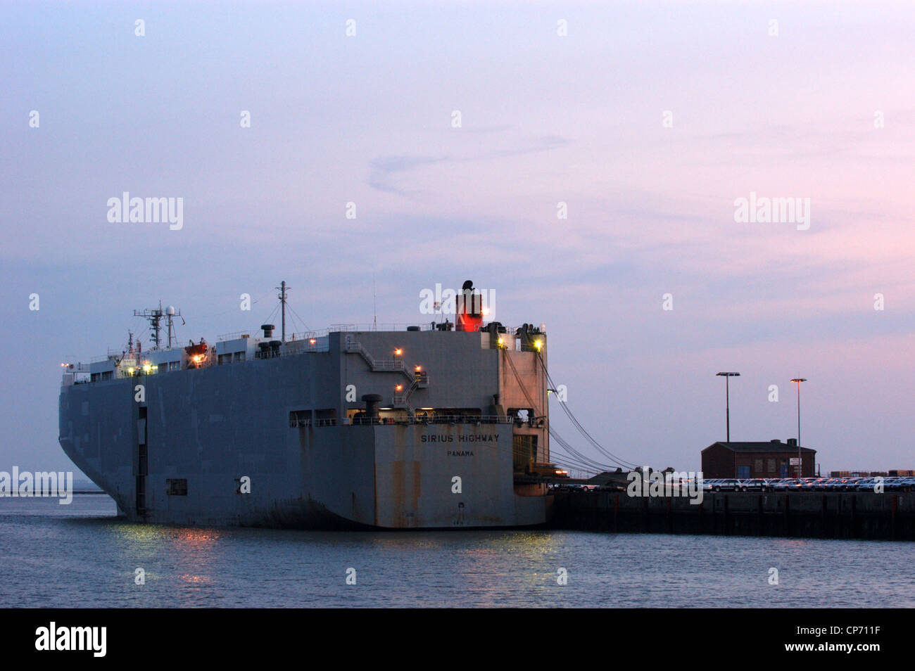 A car carrier ship in port in Emden, Germany Stock Photo - Alamy