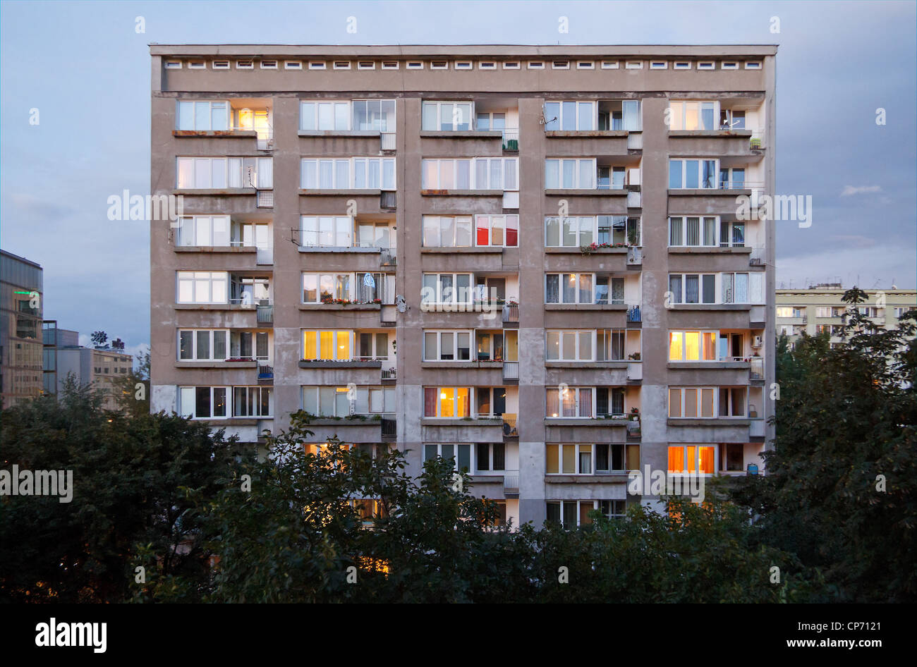 Prefabricated high rise buildings social housing hi-res stock ...