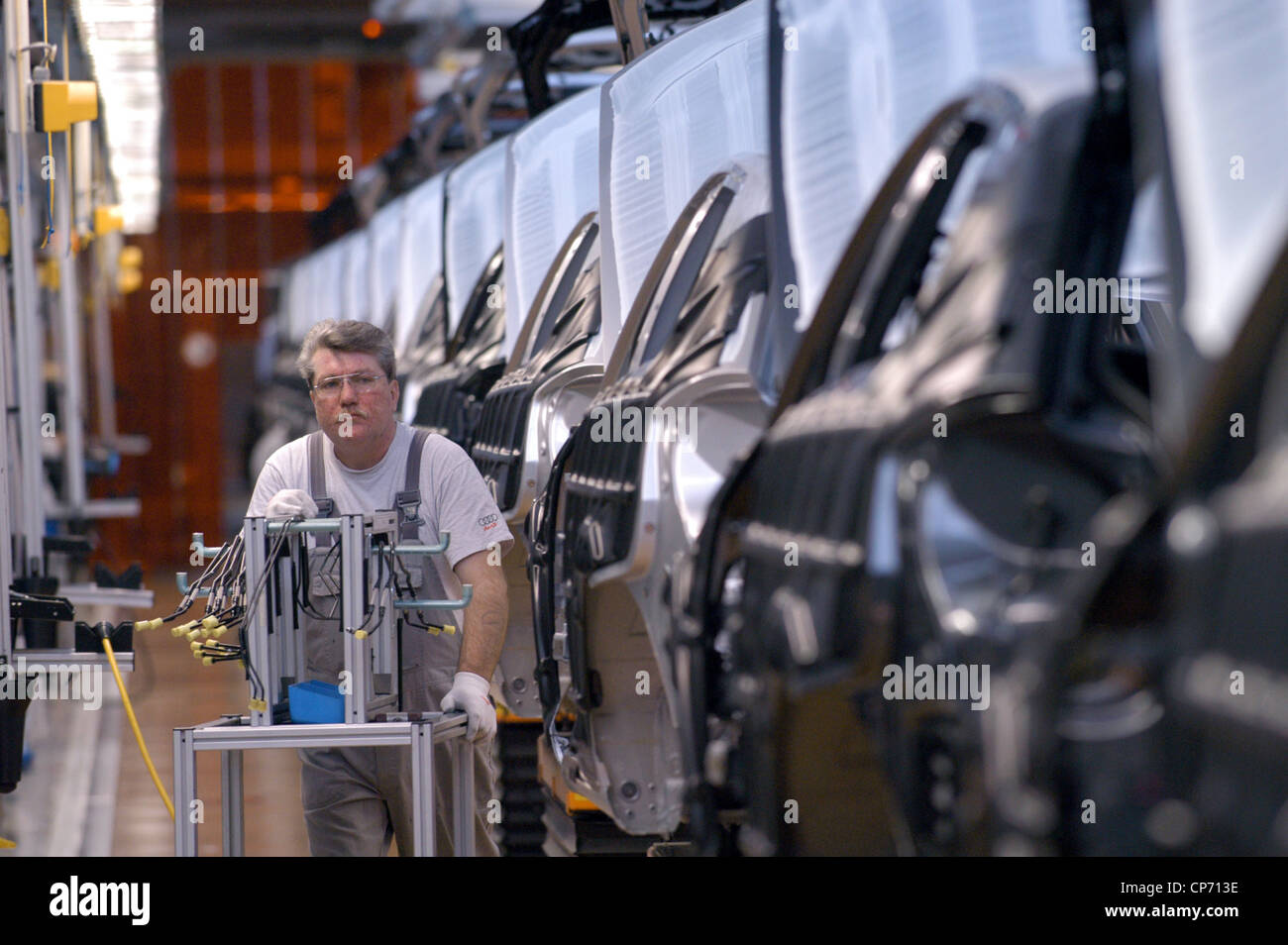 Car production at the Audi AG main factory in Ingolstadt, Germany Stock ...